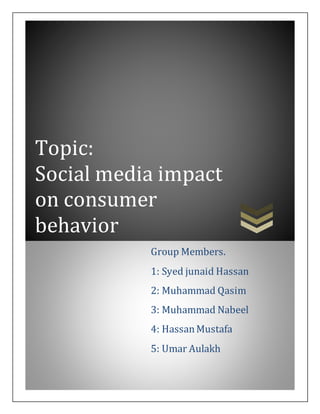 Social media impact on consumer | DOCX