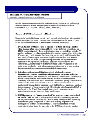 Business Rules Managment Systems; Maximizing Value | PDF | Business ...