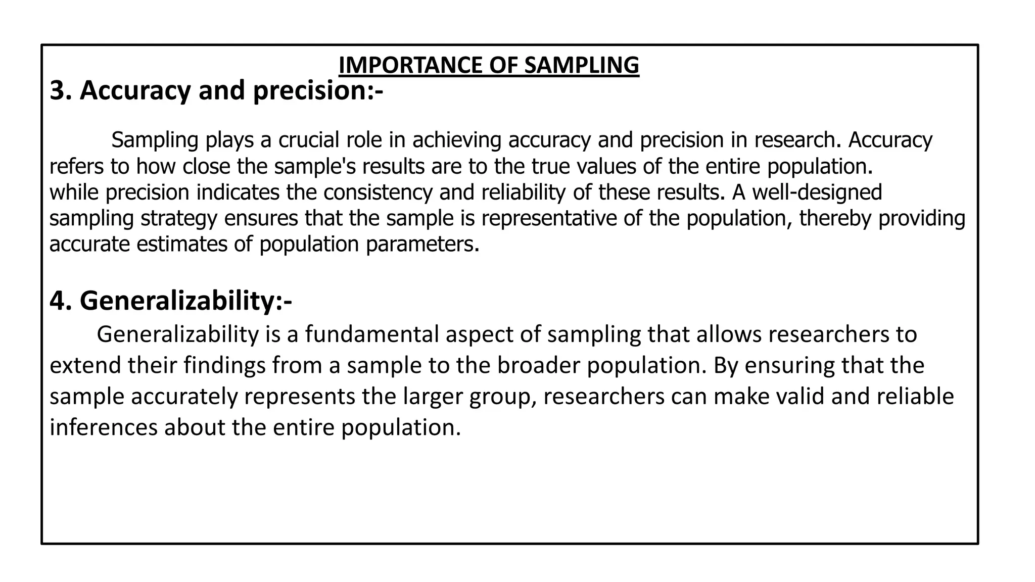 Characteristics of good Sampling and process | PDF