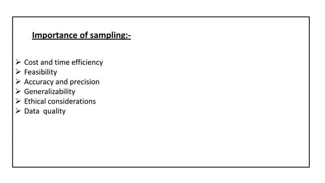 Characteristics of good Sampling and process | PDF | Biological ...
