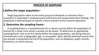 Characteristics of good Sampling and process | PDF