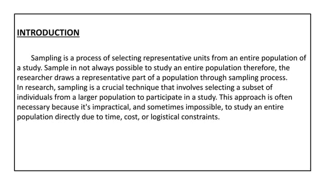Characteristics of good Sampling and process | PDF | Biological ...