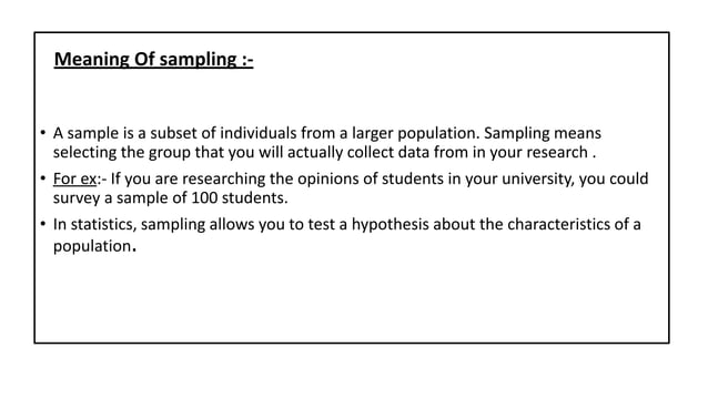 Characteristics of good Sampling and process | PDF | Biological ...