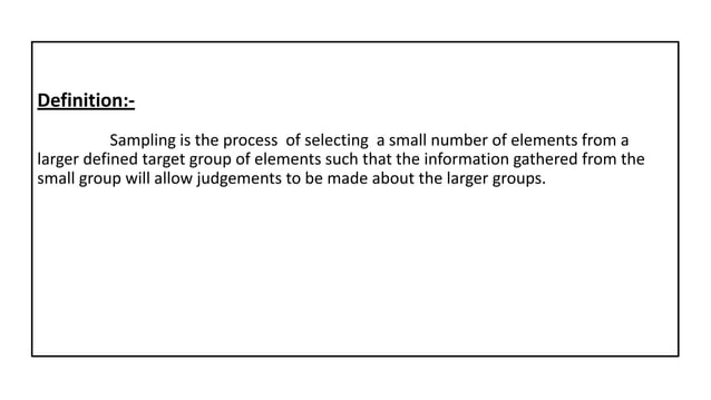 Characteristics of good Sampling and process | PDF | Biological ...