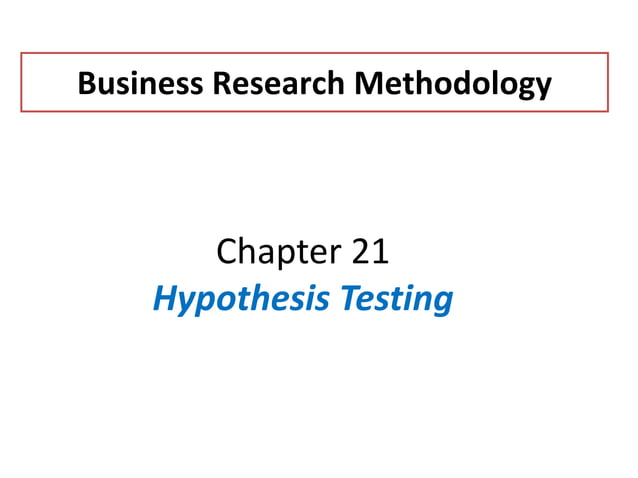 Hypothesis testing | PPT