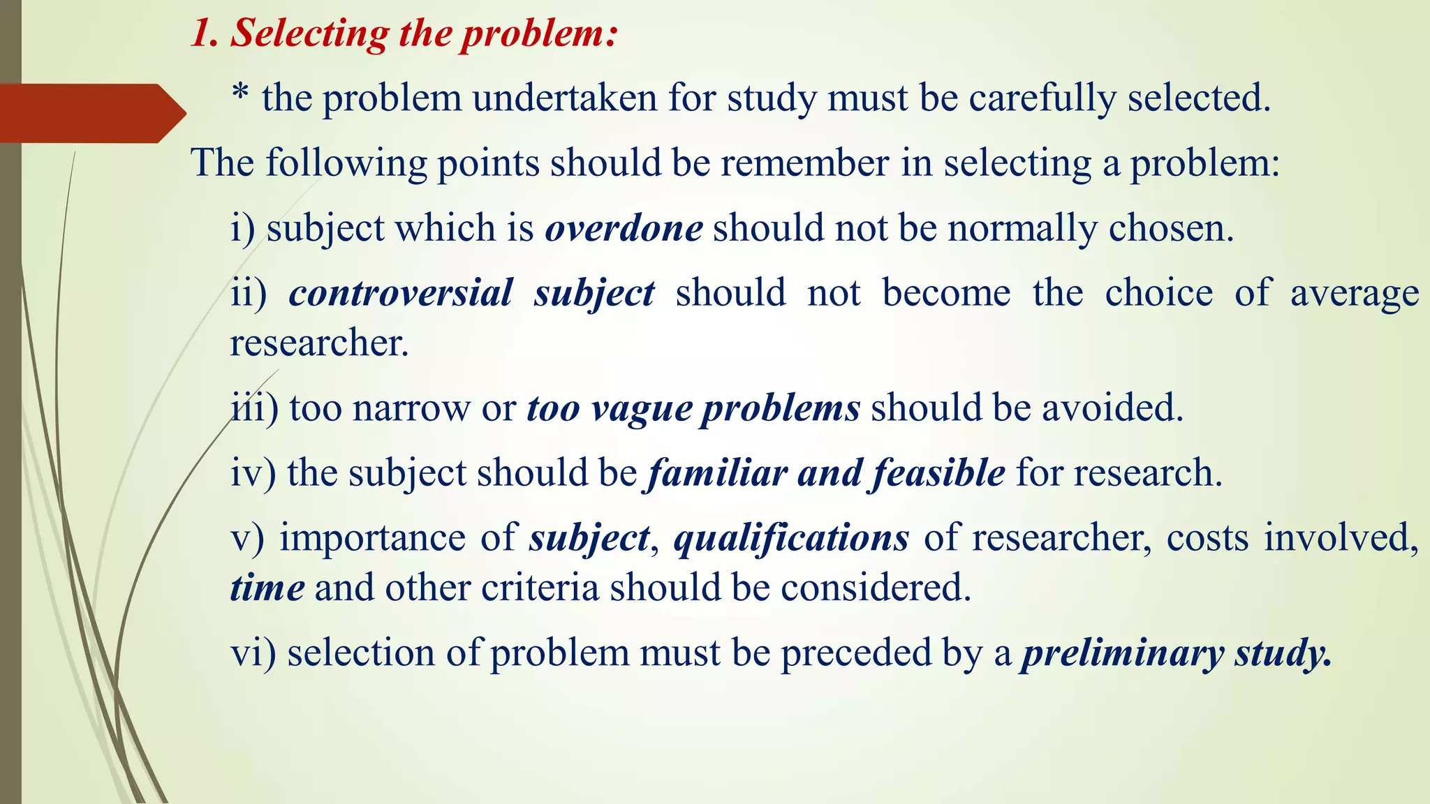 Business Research Methods - Identification of Research Problem ...