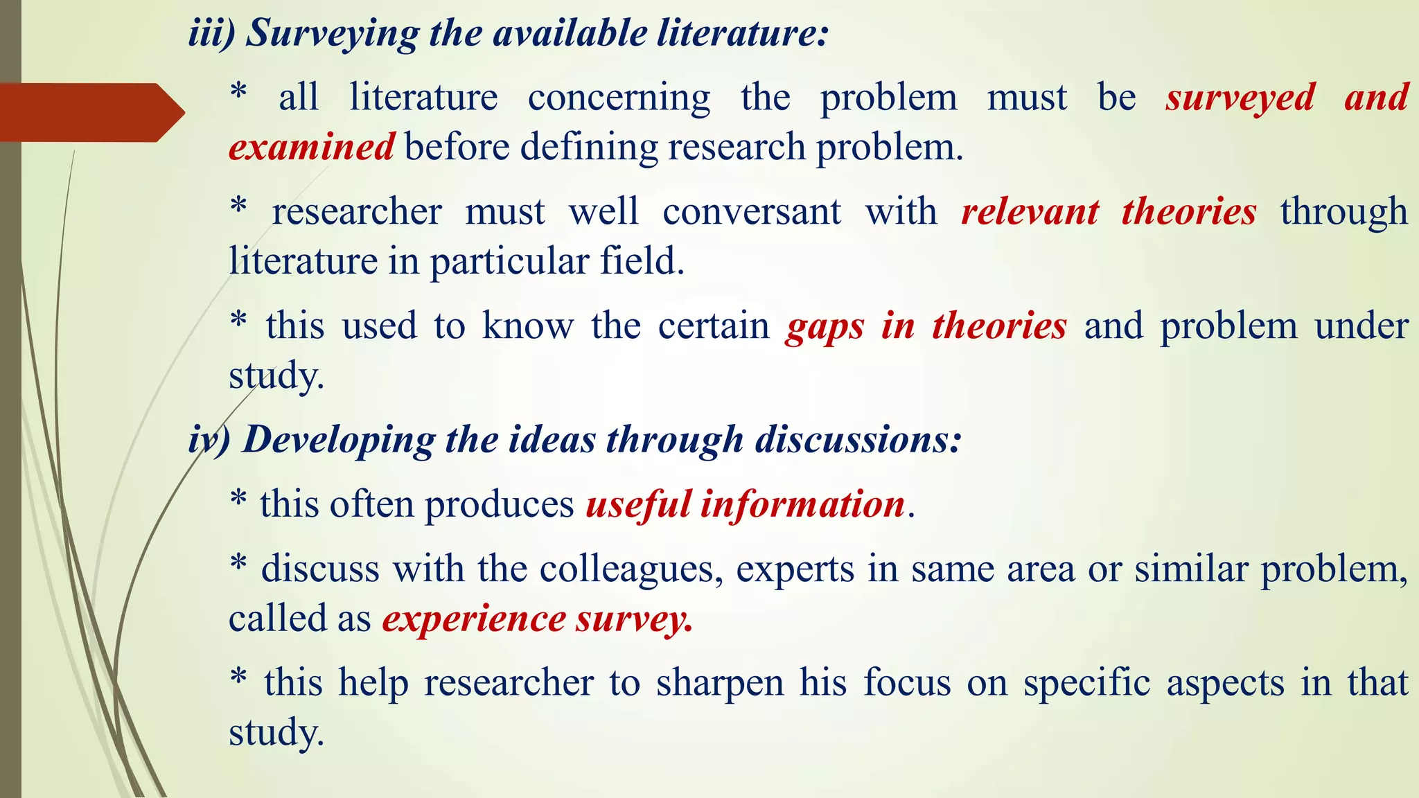 Business Research Methods - Identification of Research Problem ...