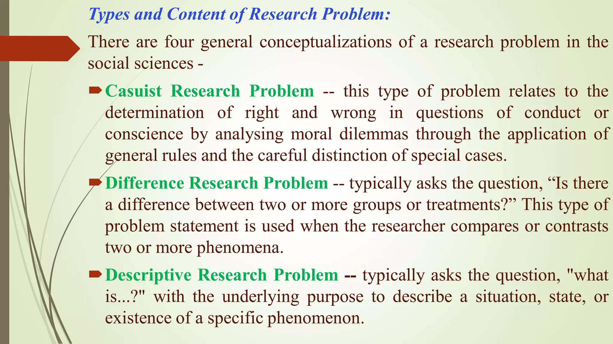 Business Research Methods - Identification of Research Problem ...