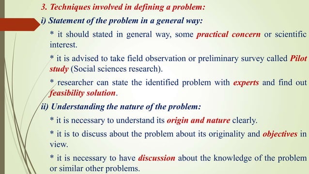 Business Research Methods - Identification of Research Problem ...