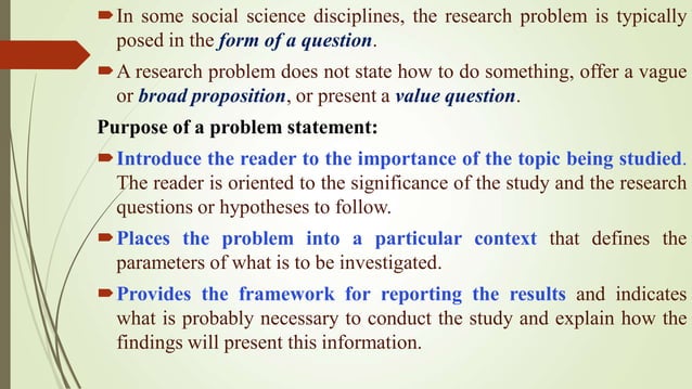 Business Research Methods - Identification of Research Problem ...