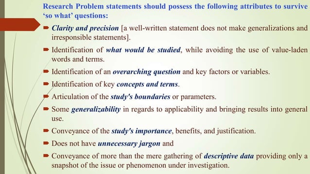 Business Research Methods - Identification of Research Problem ...