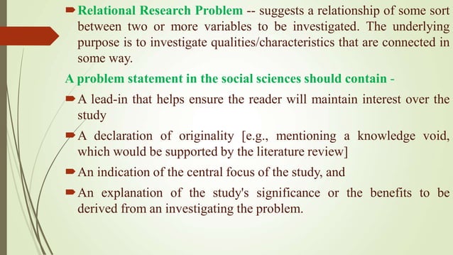 Business Research Methods - Identification of Research Problem ...