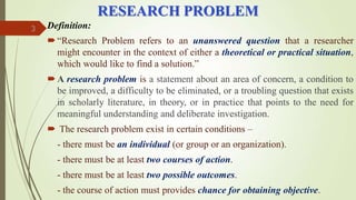 Business Research Methods - Identification of Research Problem ...