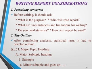 Data Analysis & Interpretation and Report Writing | PDF