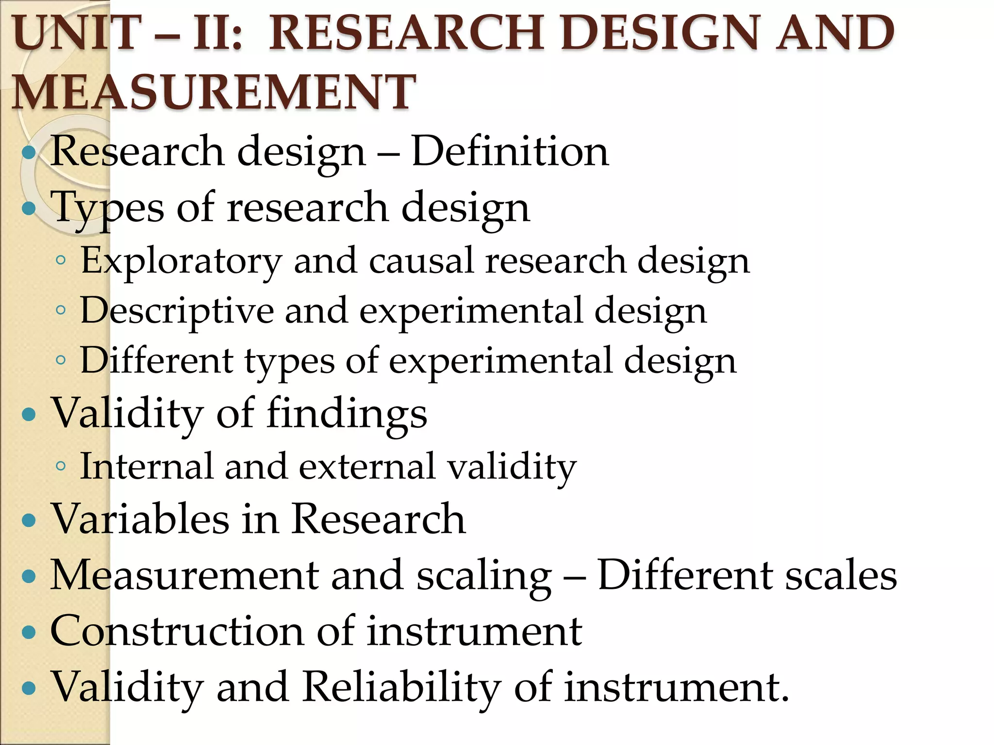 BRM Unit II Research_Design.ppt | Science