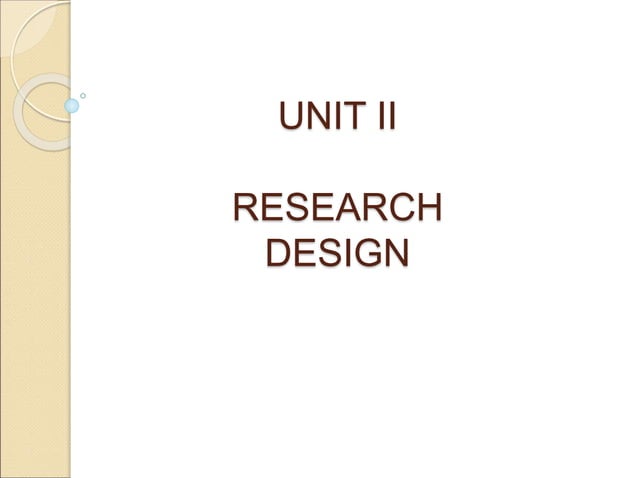 BRM Unit II Research_Design.ppt | Science