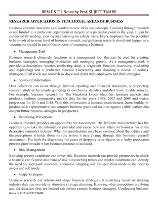 Business Research Methods Unit 1 notes | PDF