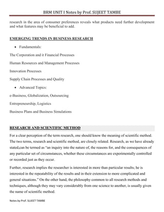Business Research Methods Unit 1 notes | PDF