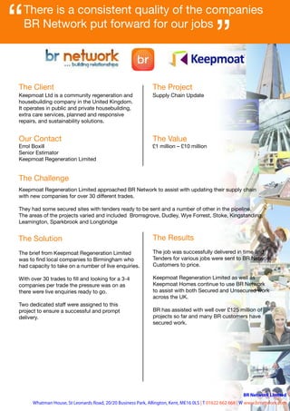 Br network with keepmoat regeneration limited | PDF