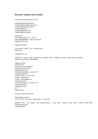 LaTeX pro začátečníky | PDF