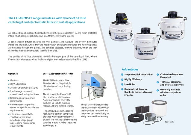 CLEAN MIST - OIL MIST CENTRIFUGAL FILTER | PDF