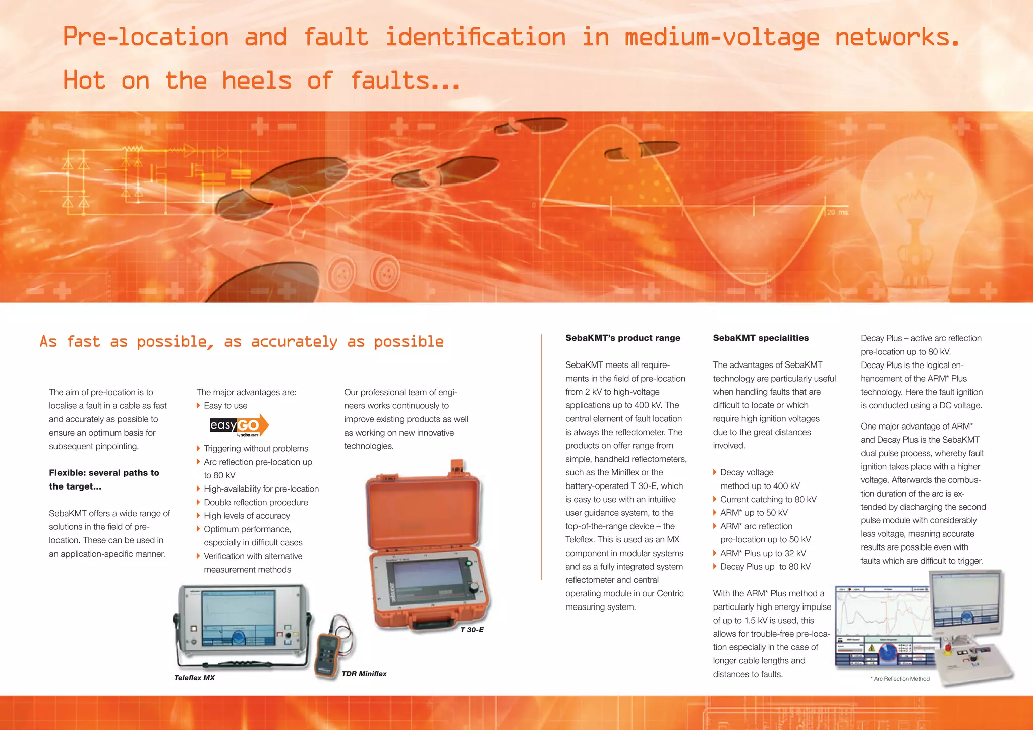SebKMT Cable Sheath testers & Fault Locators | PDF