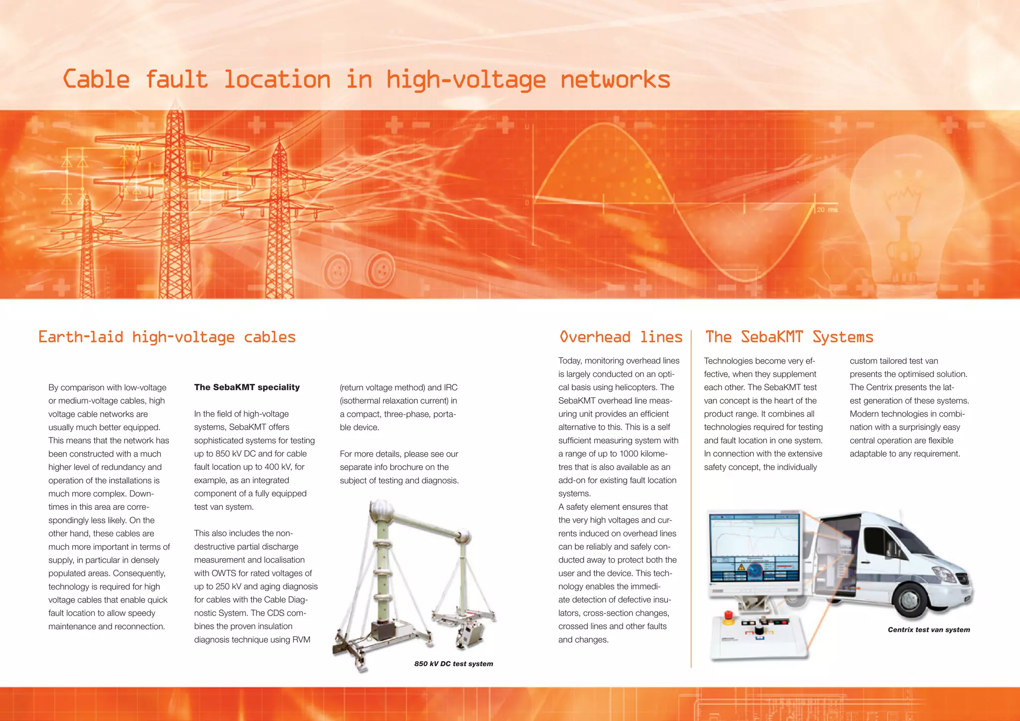 SebKMT Cable Sheath testers & Fault Locators | PDF
