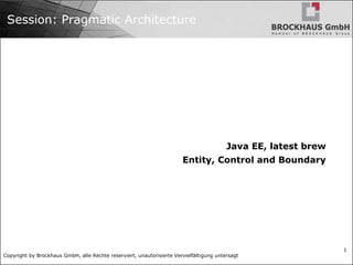 Java EE Pattern: Entity Control Boundary Pattern and Java EE | ODP