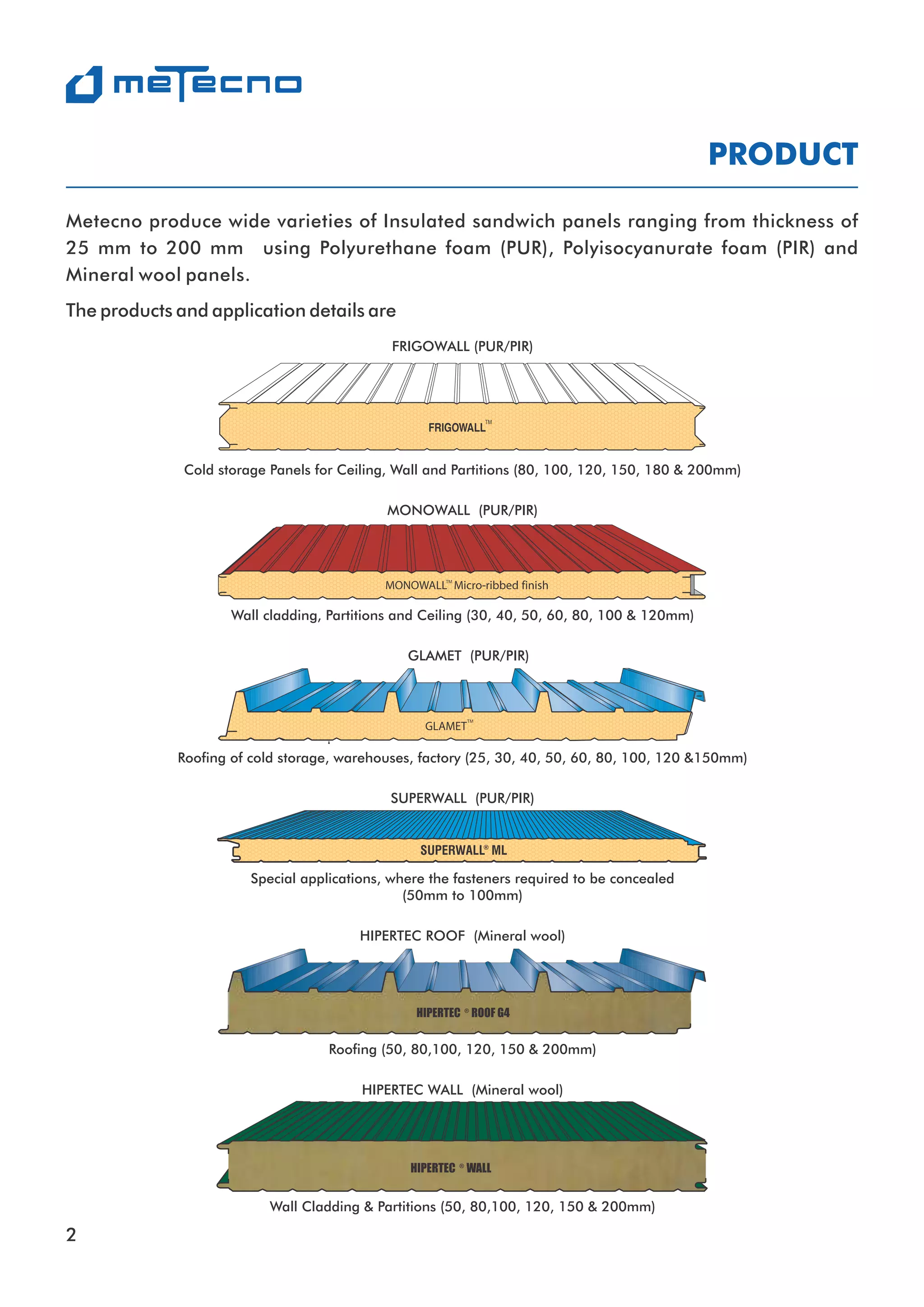 Roof and Wall Panels By Metecno (India) Private Limited | PDF