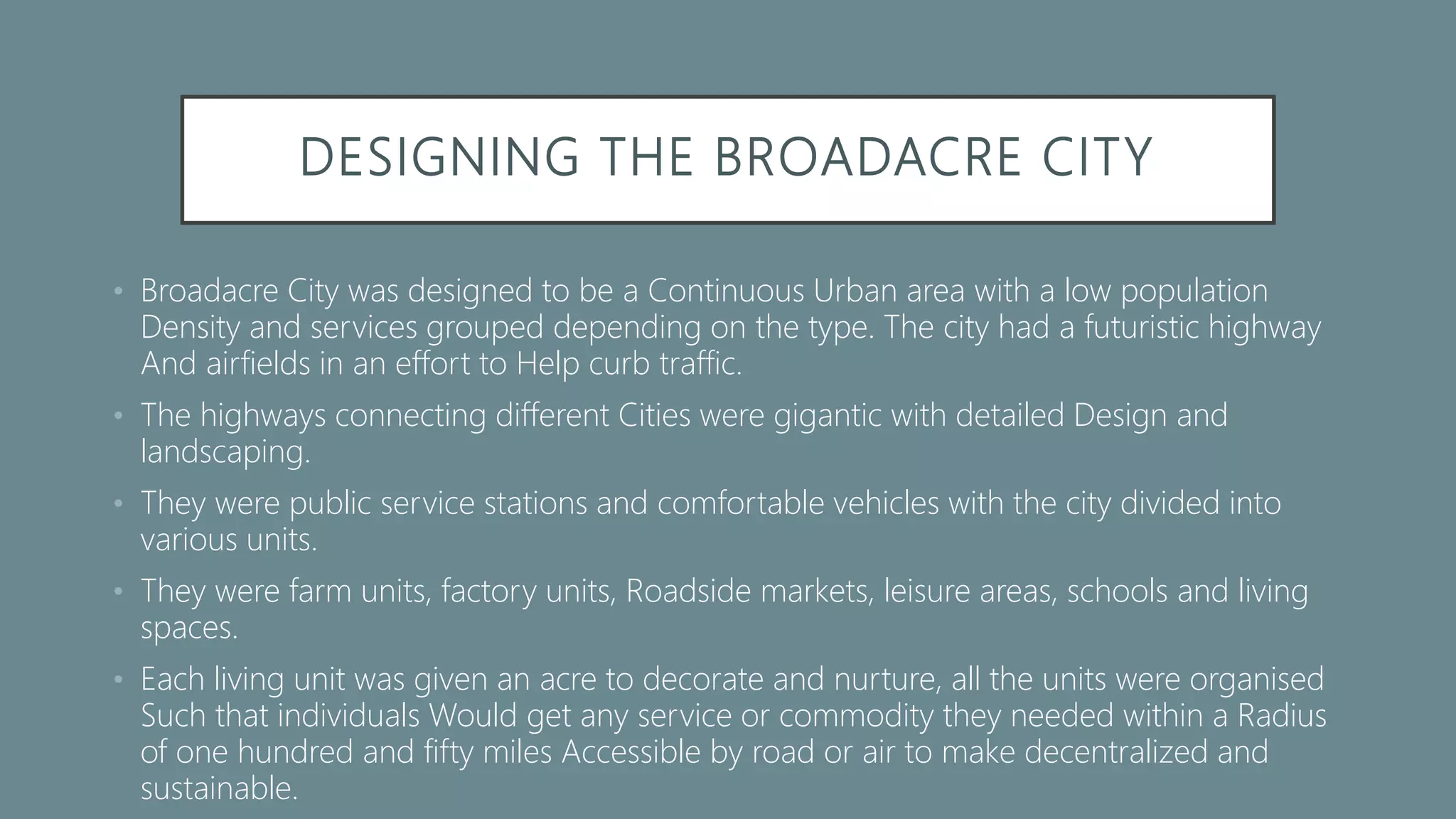 Broadacre city | PPTX