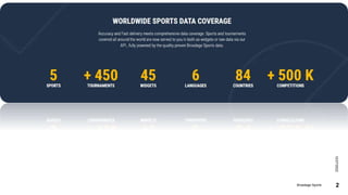 Broadage - Sports Data, Sports Widget and APIs | PPTX