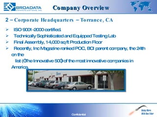 Broadata Company Product Overview 2010 Global | PPT ...