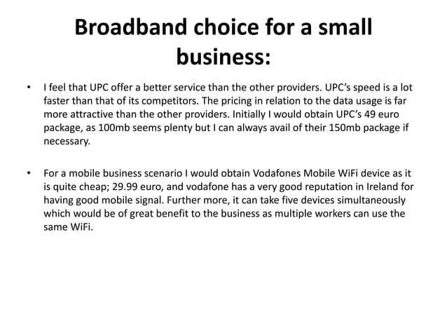 Broadband presentation | PPTX