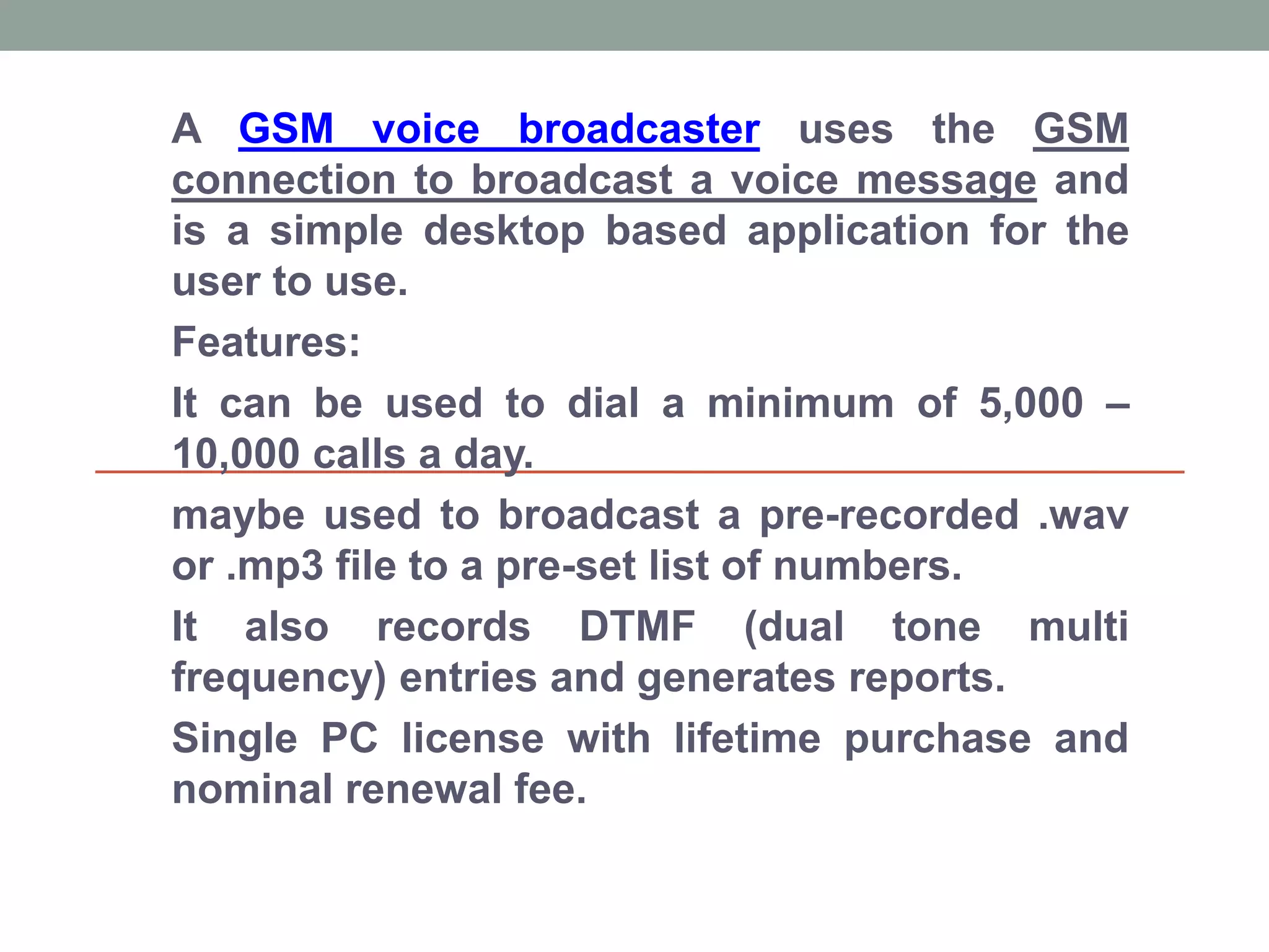 Broadcast voice-messages | PPT