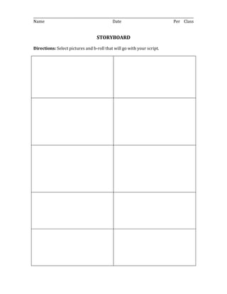 Broadcast Assignment | DOC | Photography | Arts and Crafts