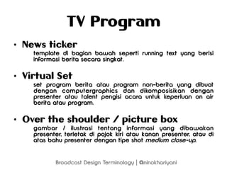 Broadcast design terminology for share | PDF