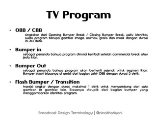 Broadcast Design Terminology | PDF