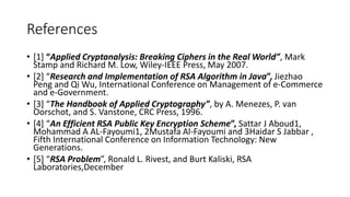 Broadcasting and low exponent rsa attack | PPTX