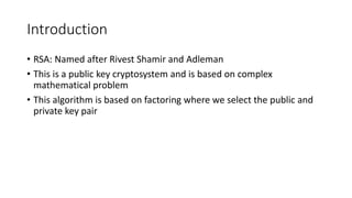 Broadcasting and low exponent rsa attack | PPTX