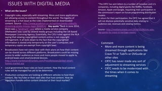 Broadcasting and Media - What is happening | PPT