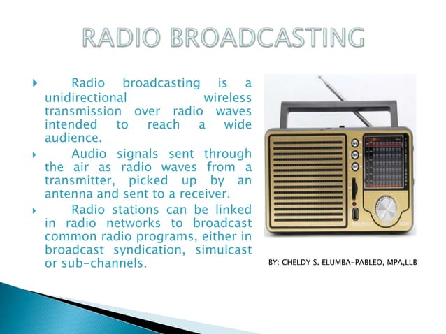 Broadcasting methods | PPTX