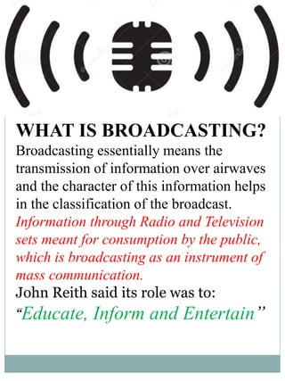 Broadcasting Journalism & Production | PDF