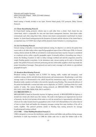 Broadcasting routing protocols in vanet | PDF | Computer Networking | Computing