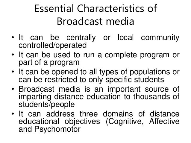 BROADCAST MEDIA-UNIT 1-INTRODUCTION TO BROADCAST MEDIA-8621-AIOU-B.ED