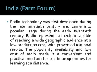 Broadcast media-Unit 4-Role of educational radio case studies | PPTX