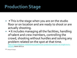 Broadcast media-Unit 5-Production for tv | PPTX