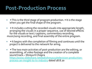 Broadcast media-Unit 5-Production for tv | PPTX