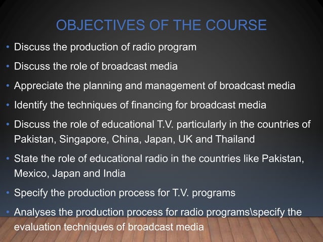Broadcast media-Unit 6-Radio production | PPTX | Talk Show | Genres