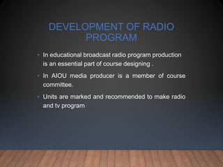 Broadcast media-Unit 6-Radio production | PPTX