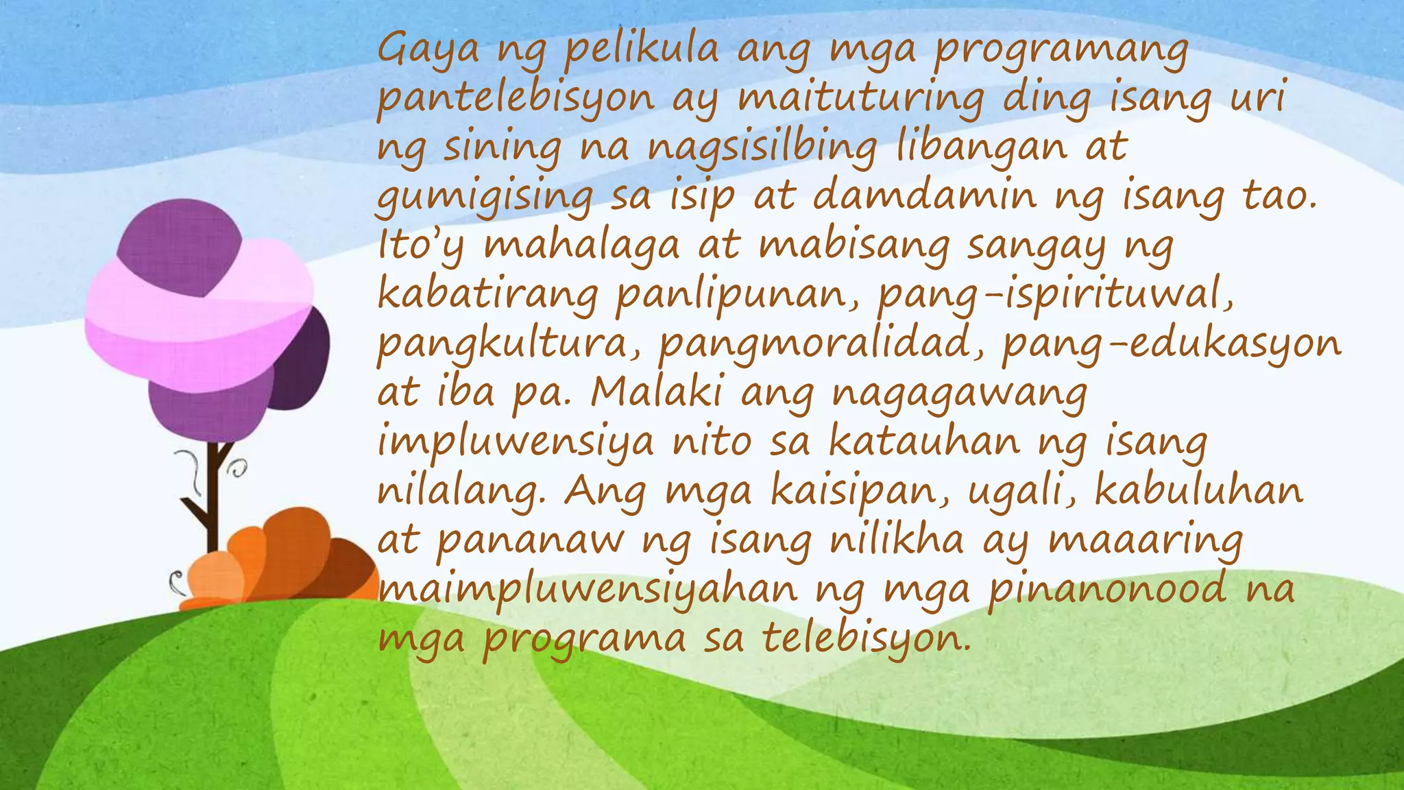 Broadcast media telebisyon | PPTX